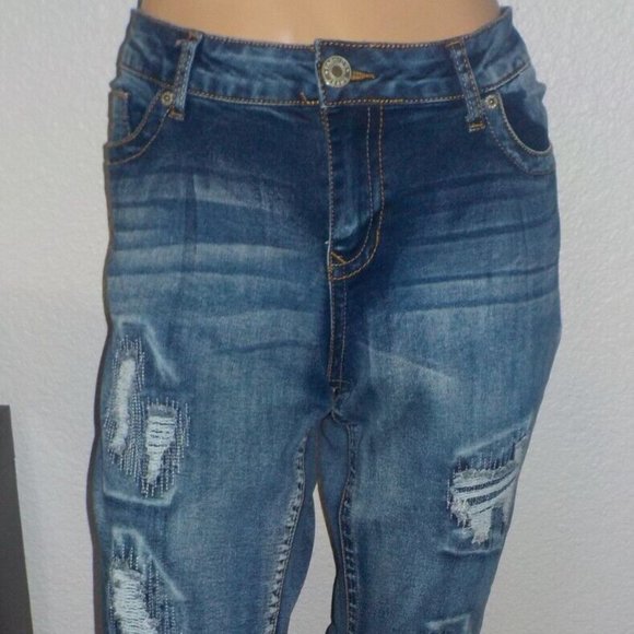 ELITE | Jeans | Elite Jeans Ms Size 3 14 Front Stitched And Distructive ...